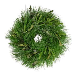 Green Swirled Christmas Wreath Embellished in Glitter 12-Inches ...