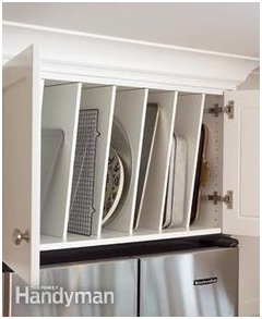 What to do with awkward space above refrigerator? | Houzz Forum
