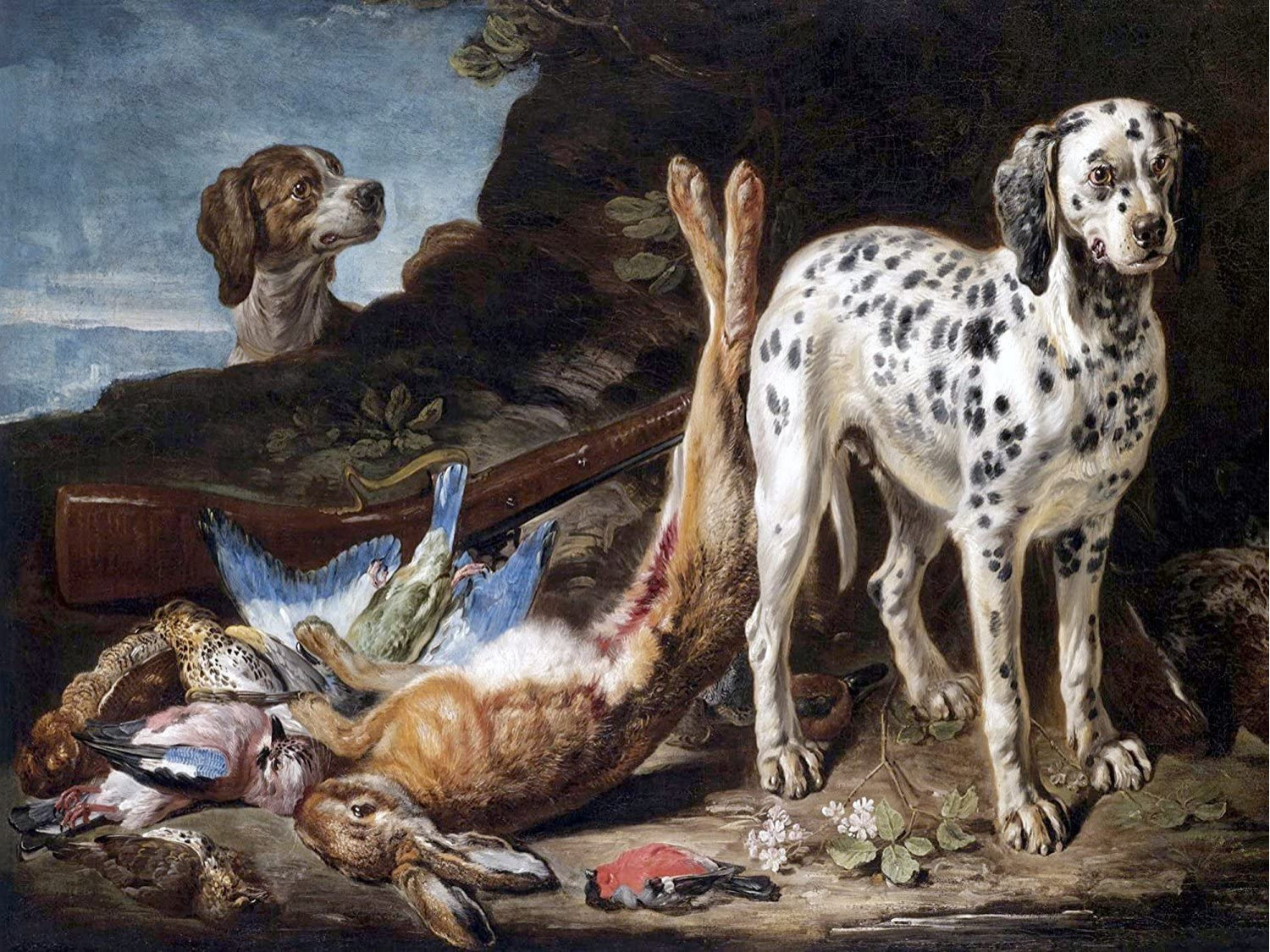 Tile Mural STILL LIFE WITH DOGS Accent Kitchen Backsplash, Ceramic ...