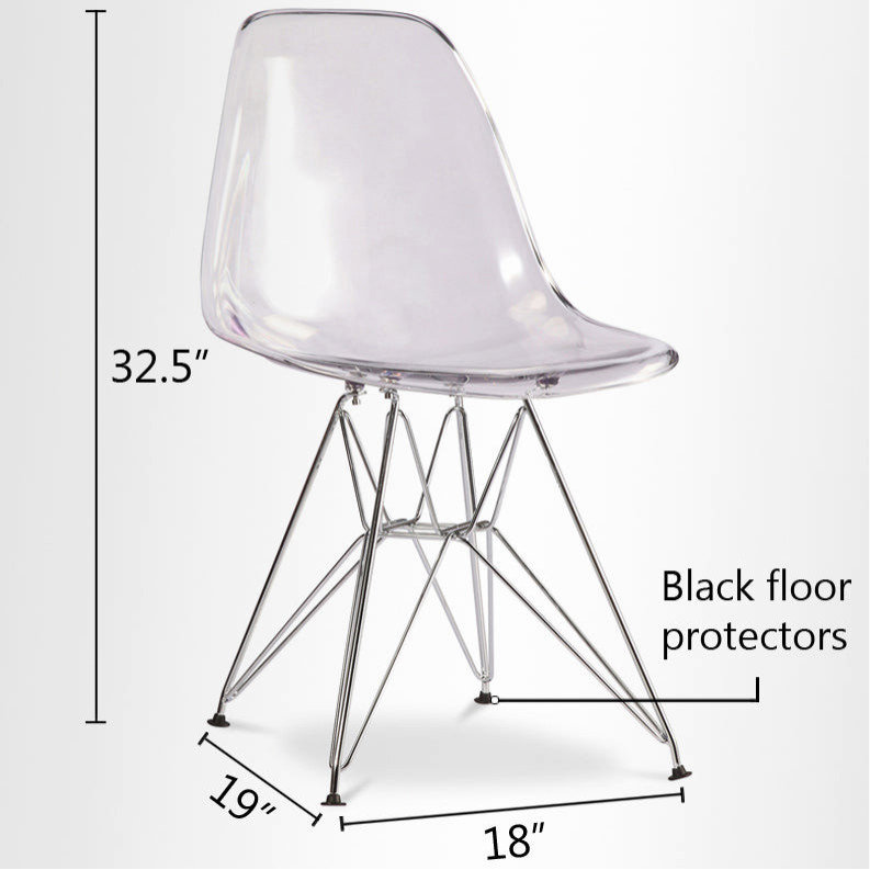 Tower Dining Chair, Clear, 2-Pack - Modern - Dining Chairs - by First ...