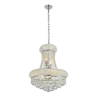 Primo 8-Light Pendant, Chrome With Clear Royal Cut Crystal ...
