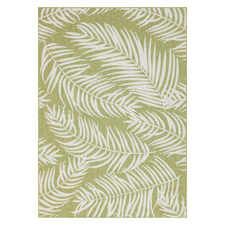 Rug Unique Loom Outdoor Botanical Green Rectangular 8' 0 x 11' 4 ...