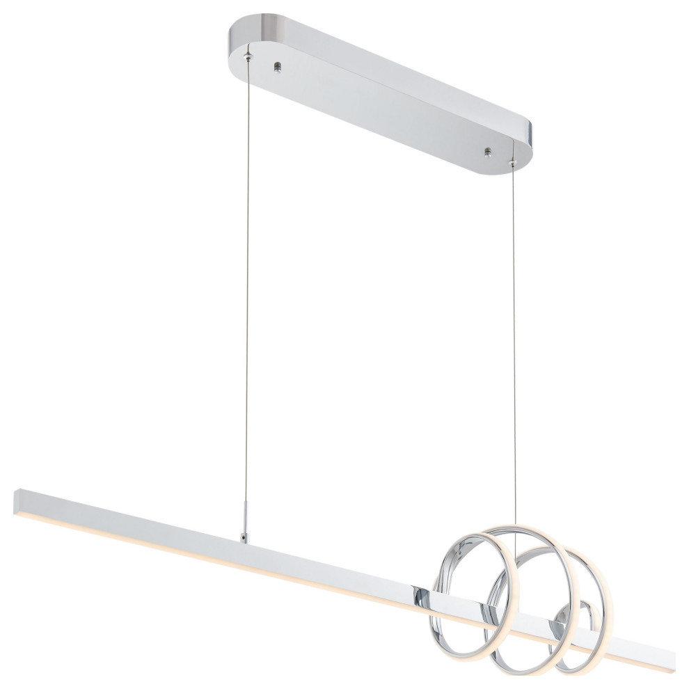 Salzburg Linear Color Changing Integrated LED Chrome Chandelier ...