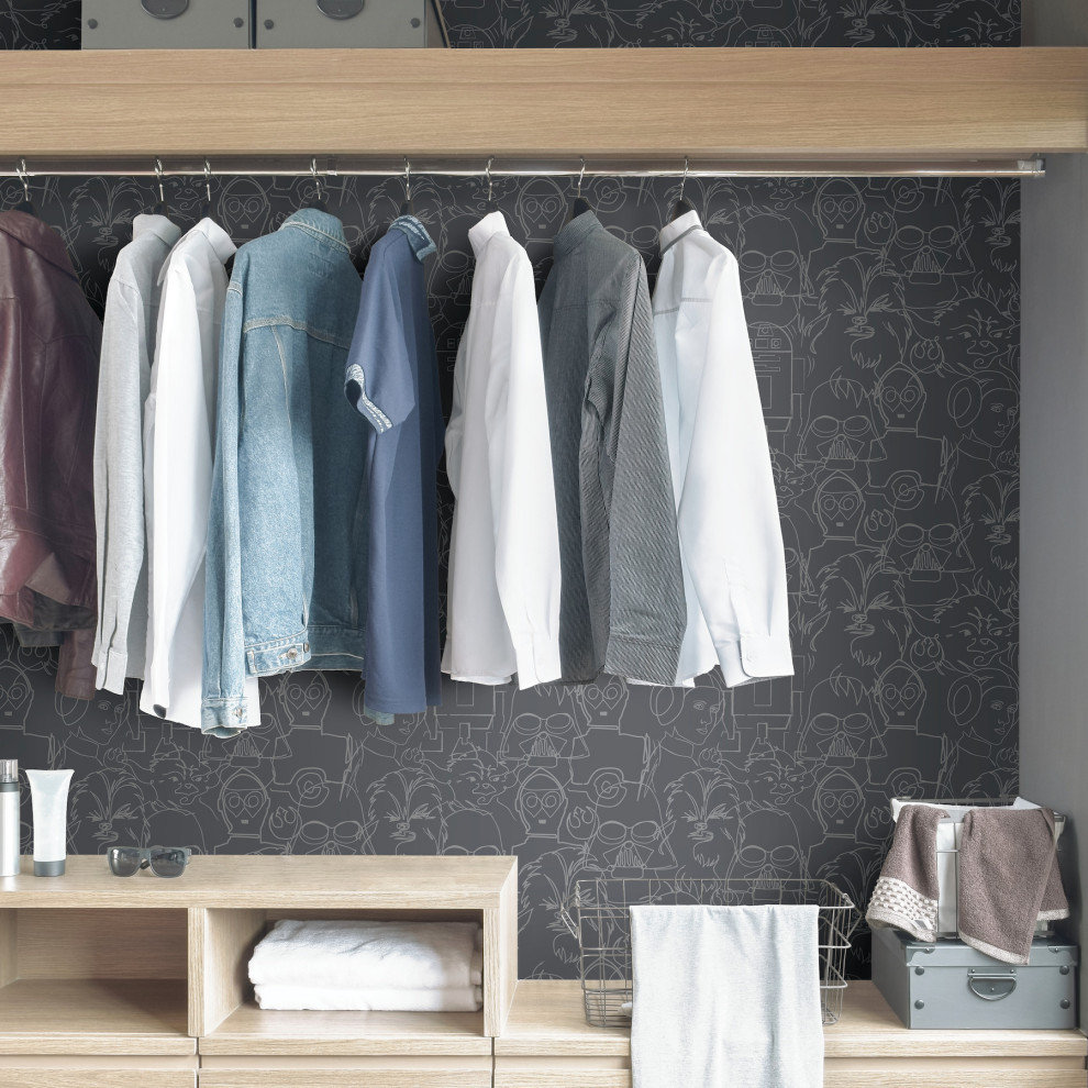 Star Wars Saga Line Sketches Peel And Stick Wallpaper - Contemporary ...