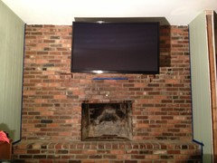 1970s Brick Fireplace