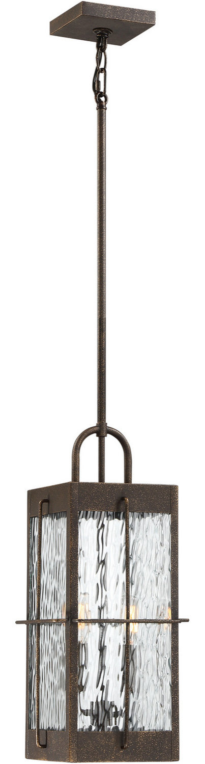 Ward 2-Light Outdoor Lantern, Gilded Bronze - Transitional - Outdoor ...