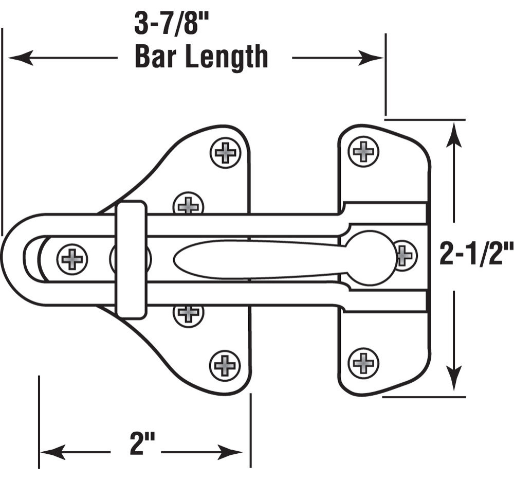 3-7/8" Hinged Bar Lock, High Sec - Transitional - Door Locks - by Prime ...