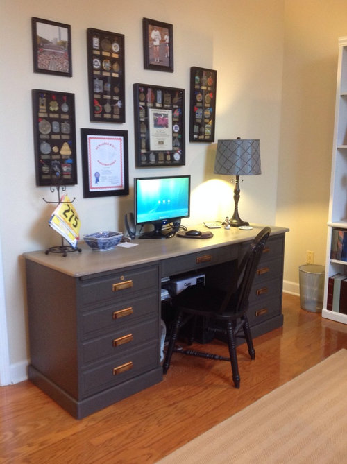 Oak desk makeover
