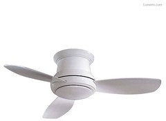 Ceiling fan over bed