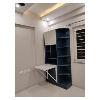 Side Storage with Foldable Study Table - Modern - Home Office ...
