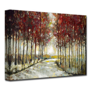 Autumn Morning Drive Framed Canvas Wall Art by Norman Wyatt Jr., 30 ...
