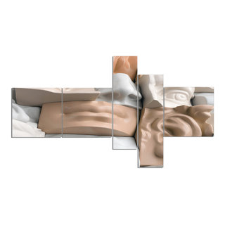 Abstract Mannequin Blocks, Multipanel Abstract Canvas Art Print, 5 ...