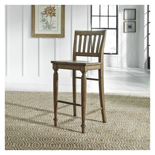 Bobetta Slat Back Barstool - Traditional - Bar Stools And Counter ...