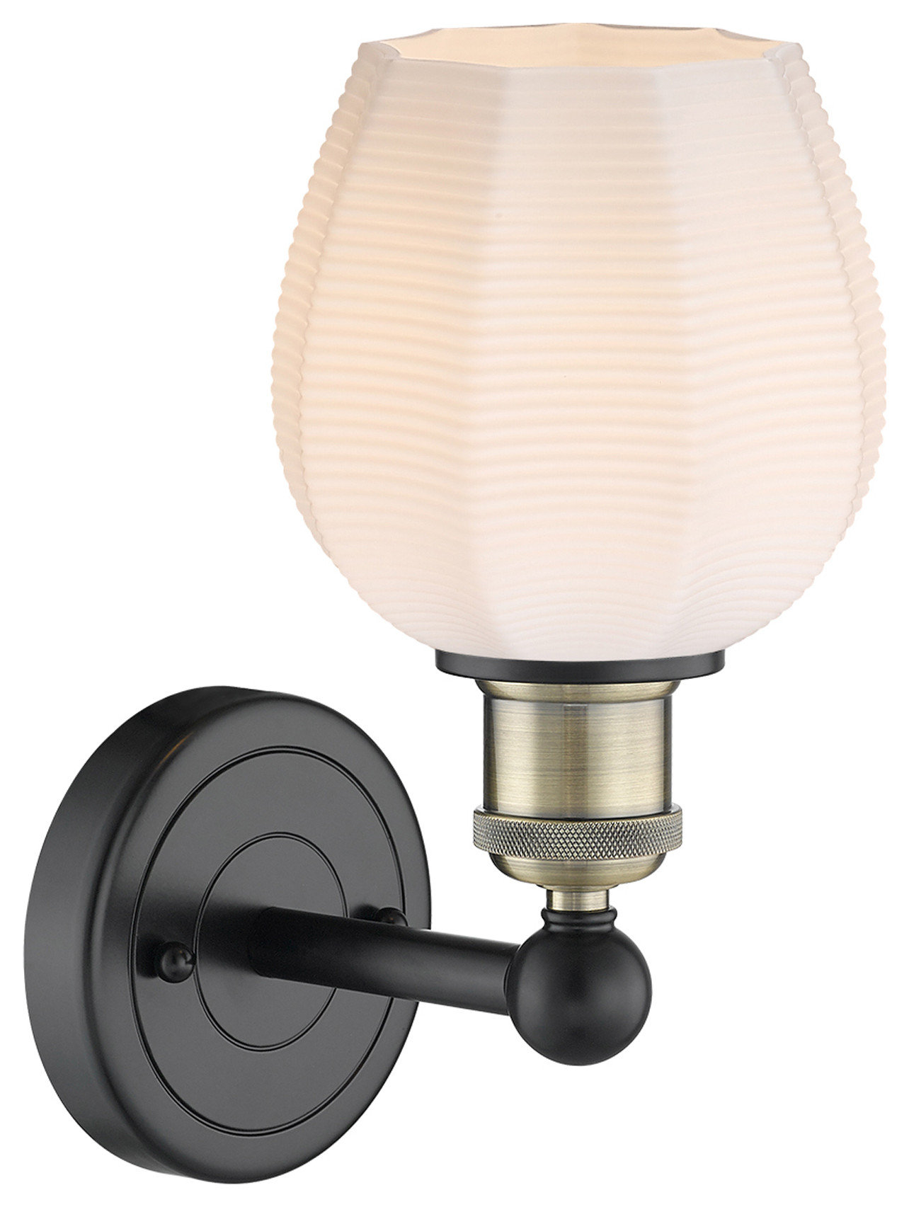 Edison Norfolk 1-Light 6" Sconce, Black Antique Brass Finish ...
