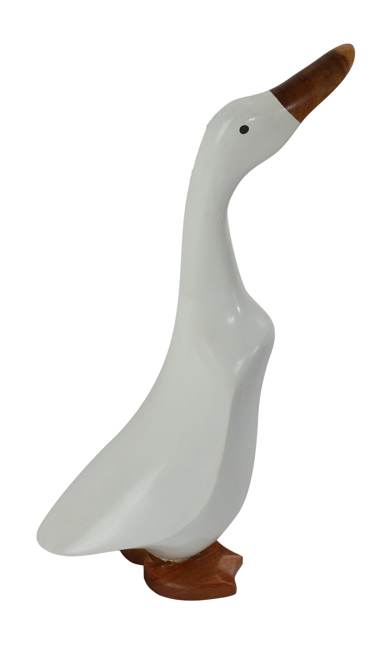 Albert the Duck, Hand Carved and Painted White, Bamboo Root Figurine ...