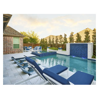 Quintessential Texas Blue & White - Modern - Pool - Dallas - by Weisz ...