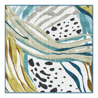 Washable Kelpie Sunken Treasure Area Rug, Square 4' - Contemporary ...