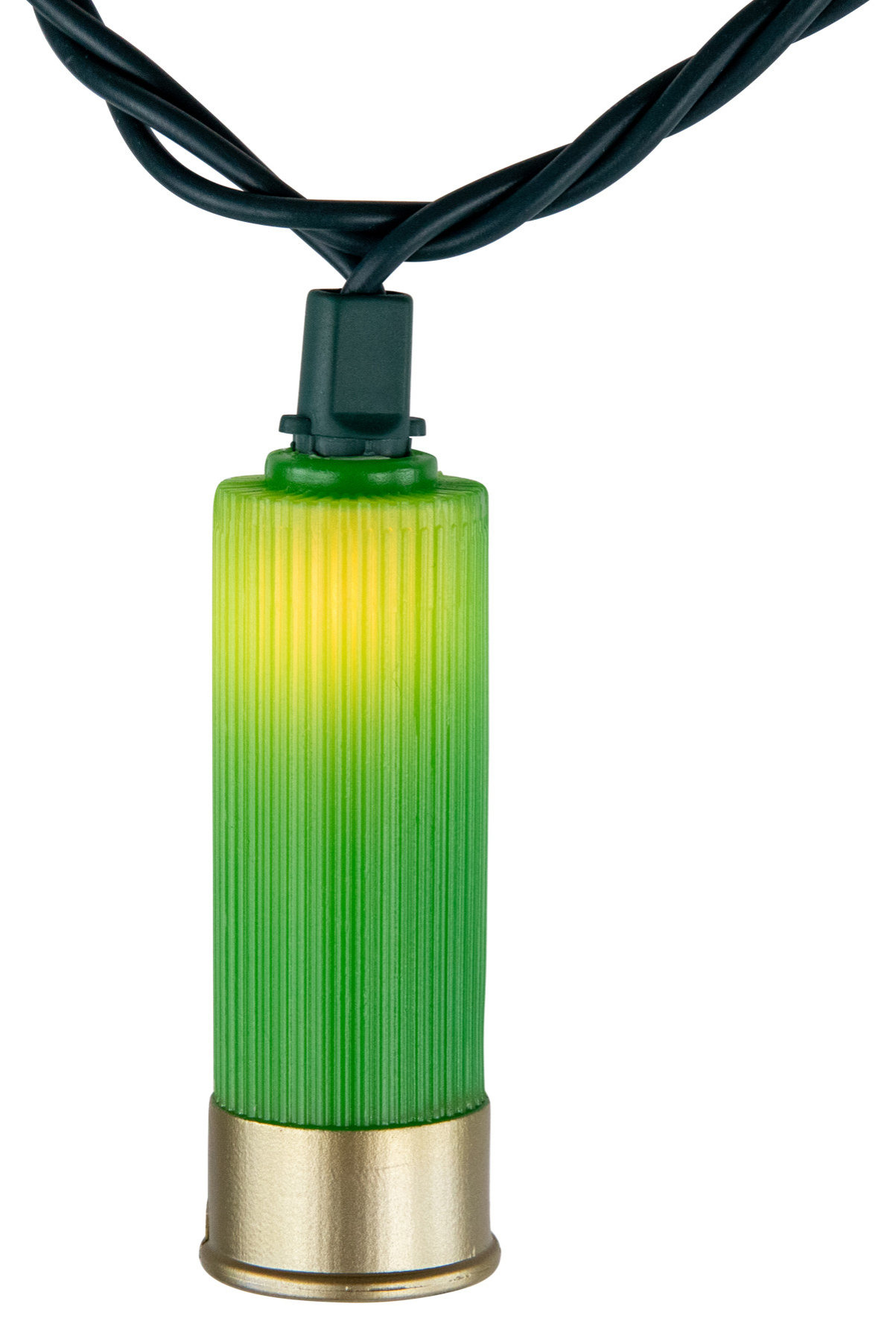 10-Count Green and Gold Shotgun Shells Patio Light Set 5.75ft Green ...