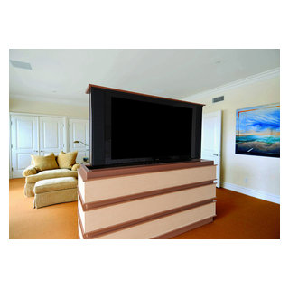 Motorized TV Cabinet With Motorized Swivel - Modern - Los Angeles - by ...