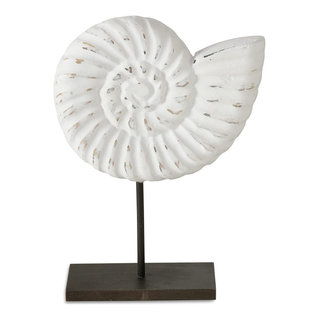 Abstract Nautilus Table Sculpture, 11 Inches, 11 L x 2 3/4 W x 9 H ...