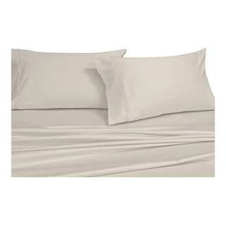 Split Top Solid Adjustable Sheet Set 600 Thread Count Contemporary