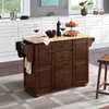 Eleanor Wood Top Kitchen Island Mahogany/Natural - Traditional ...