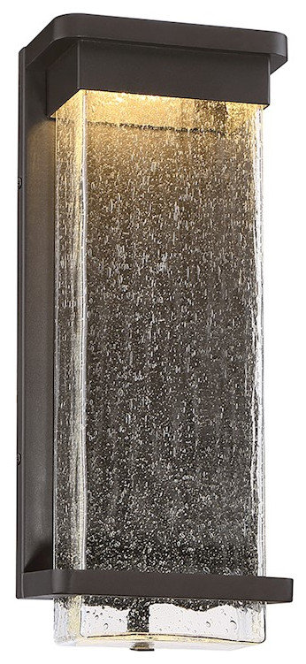 Modern Forms Vitrine 1-Light 16" LED Wall Light/3000K, Bronze - Outdoor ...