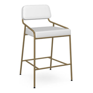 Gold Frame Open Back Stool - Midcentury - Bar Stools And Counter Stools ...