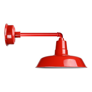 Cocoweb Oldage Wall Barn Lights, Red, 12 - Farmhouse - Outdoor Wall ...