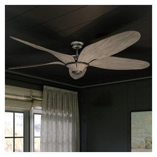 Luxury Urban Loft Ceiling Fan, Aged Nickel - Farmhouse - Ceiling Fans ...