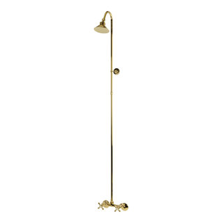 Kingston Brass Cck2132 Vintage Shower Combination, Polished Brass ...