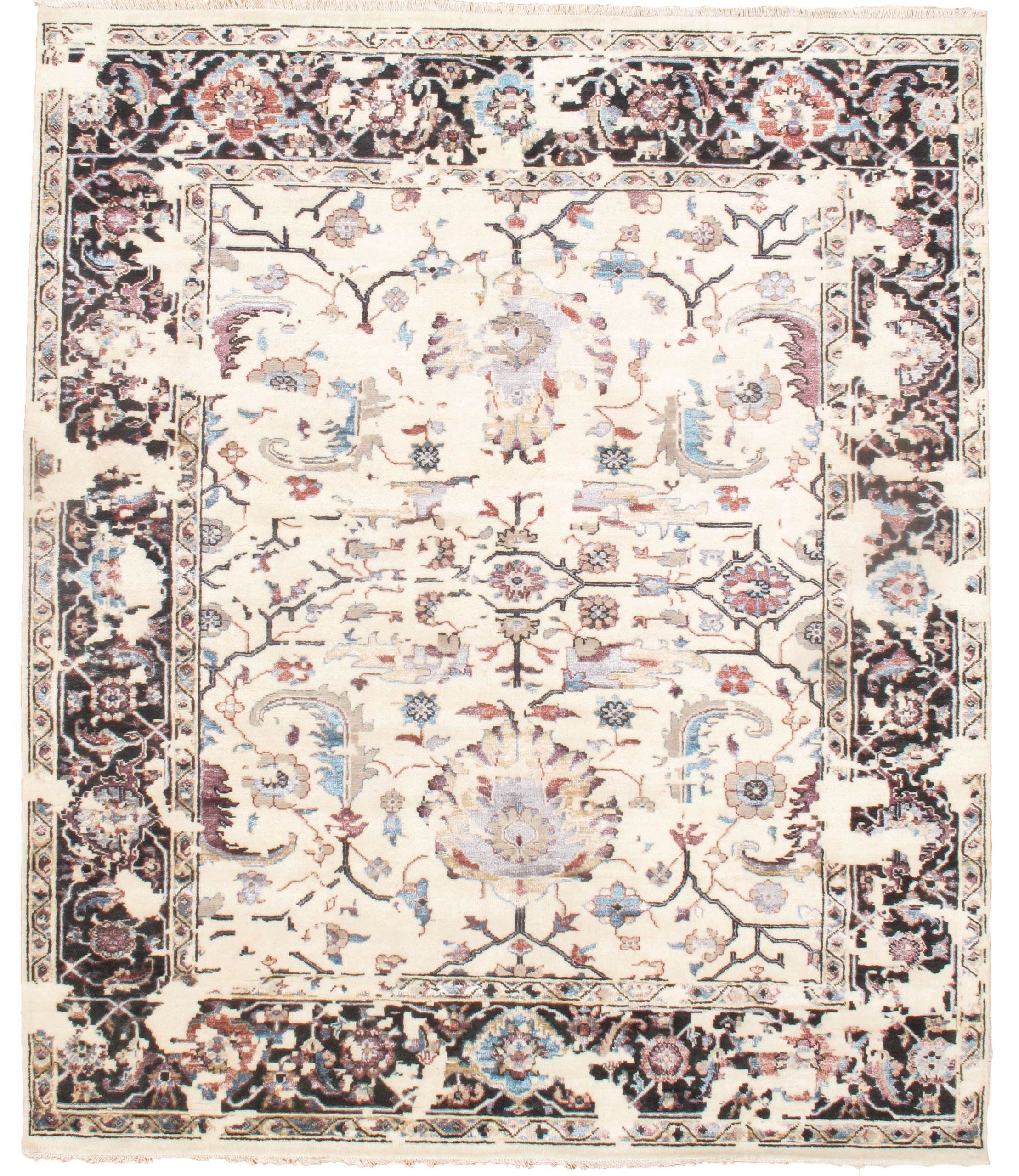 Ivory Modern Broken Design 8'.1''x9'.9'' - Mediterranean - Area Rugs ...