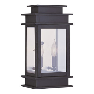 Princeton Outdoor Wall Lantern, Bronze - Transitional - Outdoor Wall ...