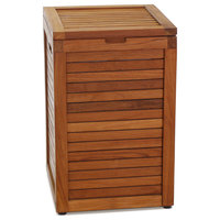 The Original Spa™ Medium Size Teak Laundry or Storage Hamper ...
