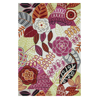 Loloi Juliana Jl24 Ivory/Berry Rug 7'6"x9'6", 7'6"x9'6" - Contemporary ...