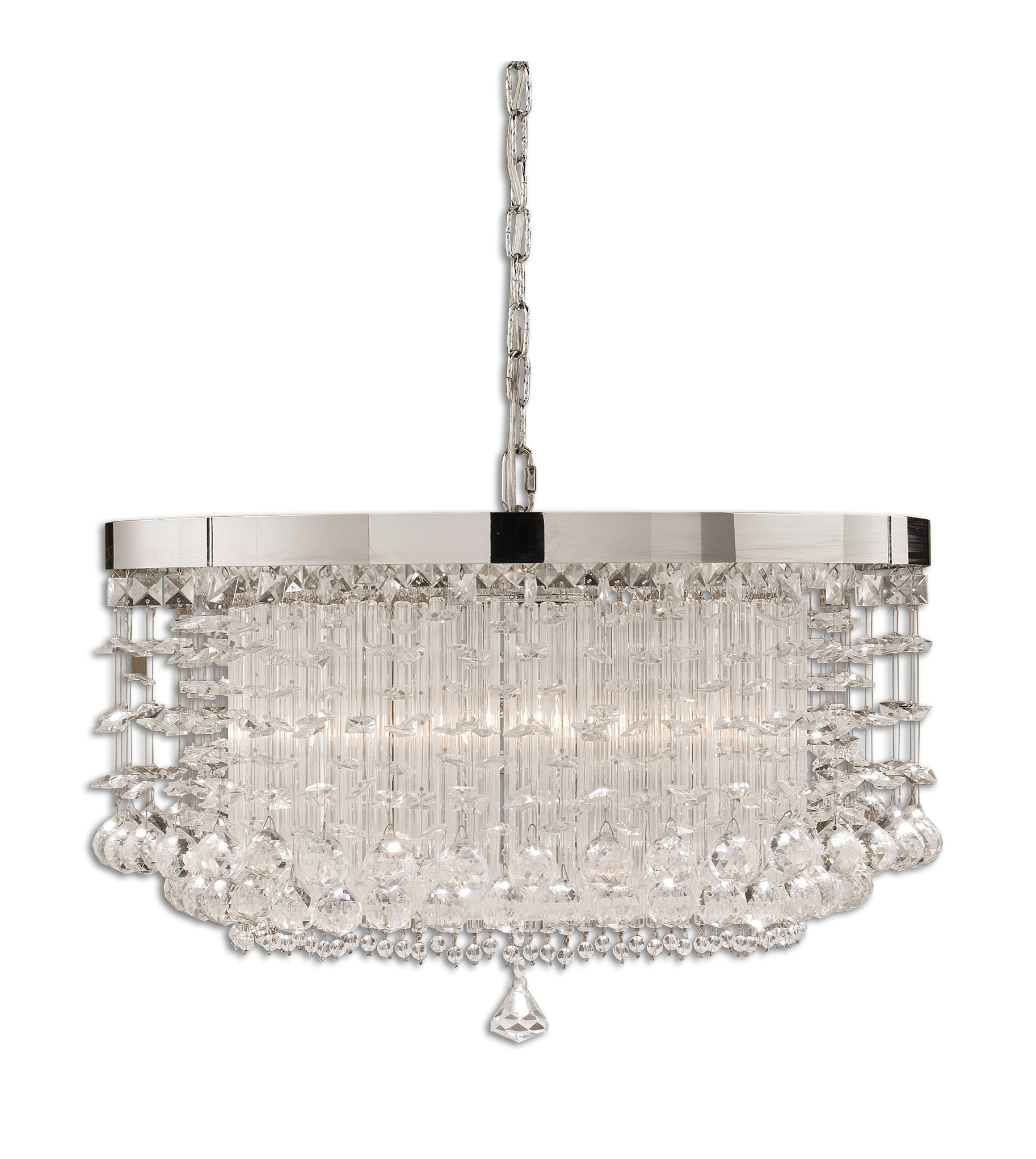 Uttermost Fascination 3 Light Crystal Chandelier - Pendant Lighting ...
