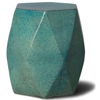 Large Teal Matrix Stool - Transitional - Accent And Garden Stools - by ...