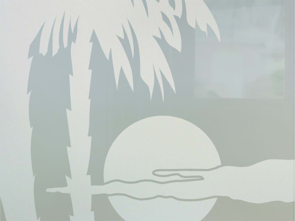 Front Door - Palm Sunset - Fiberglass Smooth - 30" x 80" - Book/Slab ...
