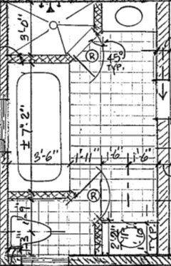 What is the best layout for an 8x11 master bathroom?