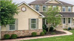 Shutter colors for butter cream yellow siding