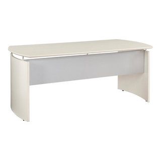 Mayline Medina Series 72" Computer Desk in Sea Salt Cream, 72 ...