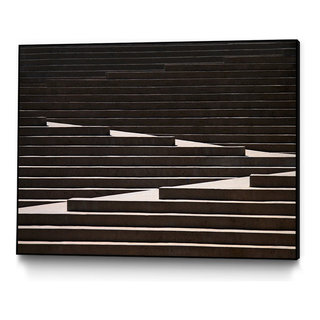 "Robson Stairs I" Art block Framed Canvas, 24"x18" - Contemporary ...