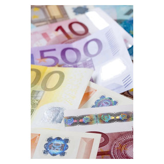 Euro, European Union Banknotes Print, 36.00 x 12.00 - Contemporary ...