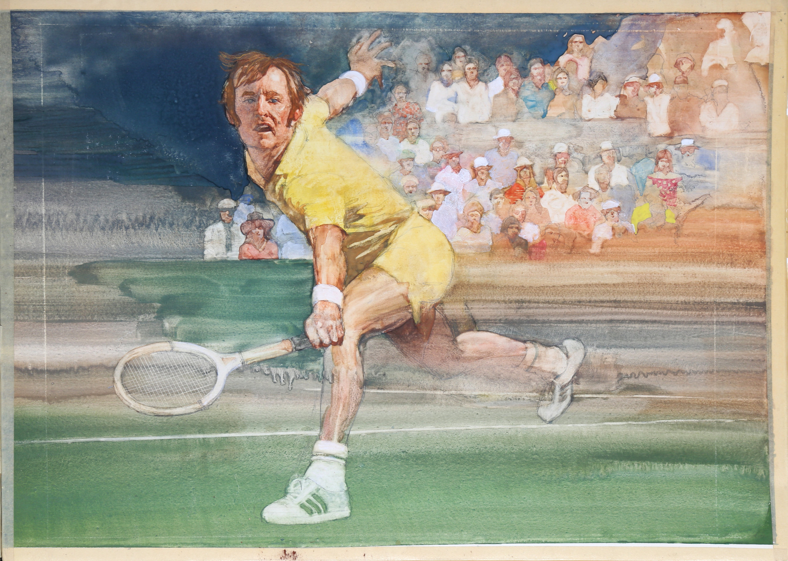 Rod Laver, Unknown Artist, 28x20 - Contemporary - Paintings - by ...