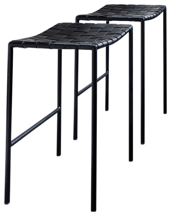 Elite Living Soho Backless Stool, Set of 2, 26" Counter Height ...