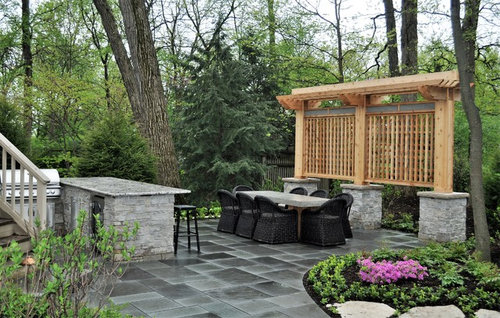 Bluestone Patios With Pergolas