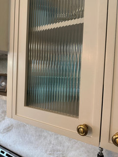 Open shelving or fluted/reeded glass cabinets??