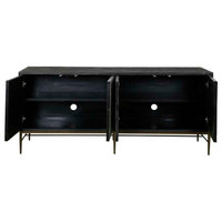 Tally Wood and Iron Black Server - Midcentury - Buffets And Sideboards ...