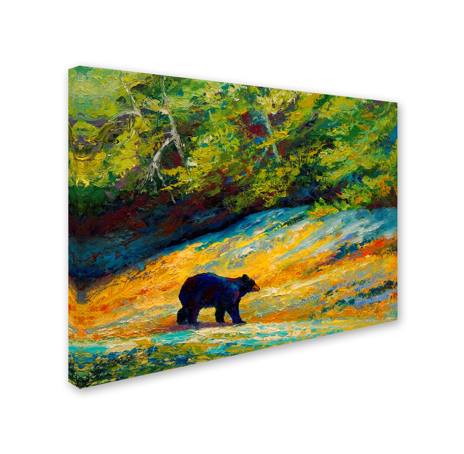Marion Rose 'Beach Lunch Black Bear' Canvas Art, 18"x 24" - Rustic ...