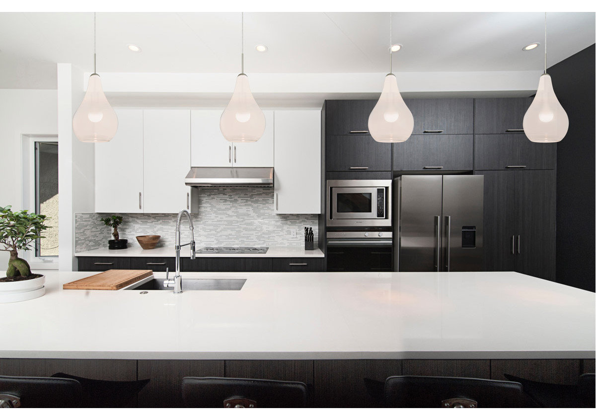 Leon 1 Light Pendant, Bronze, Incandescent, Milky White/Clear Glass ...